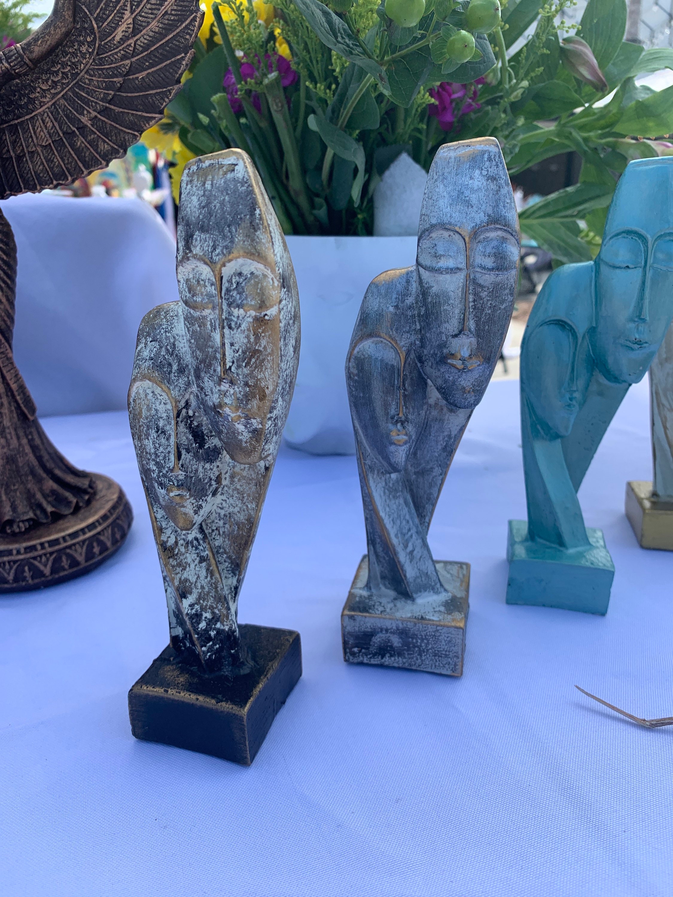 Creative Abstract Decor Statue Face Hand Statues Sculptures | Etsy