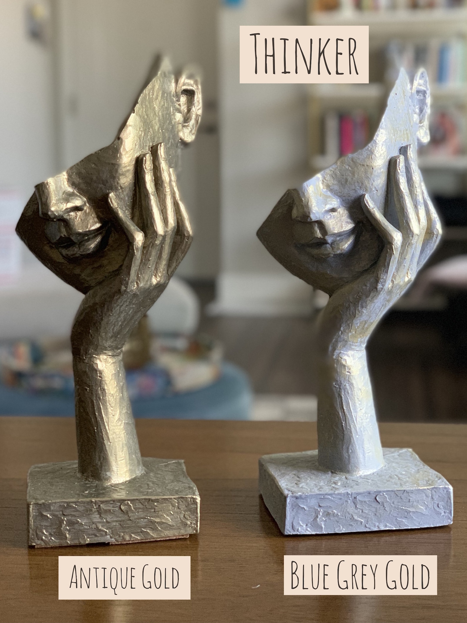 Creative Abstract Decor Statue Face & Hand Statues and - Etsy