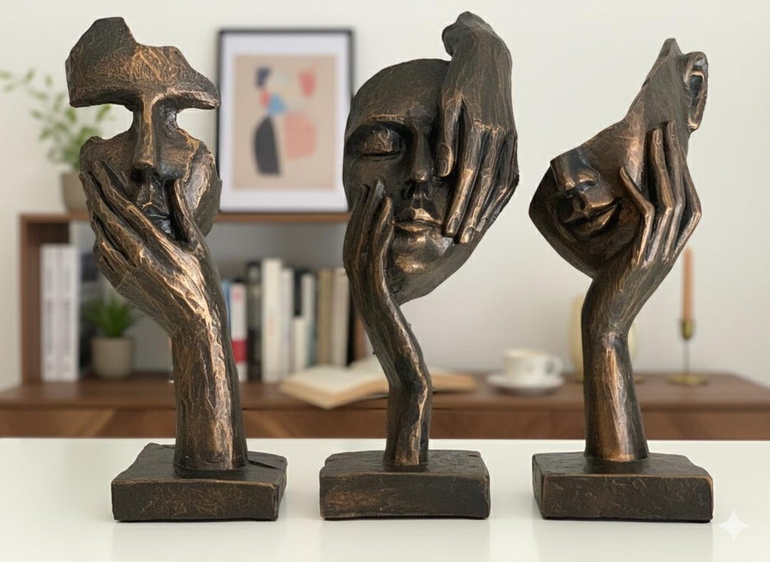 Face & Hand Statues and Sculptures | Abstract Woman Face Decor | Home ...