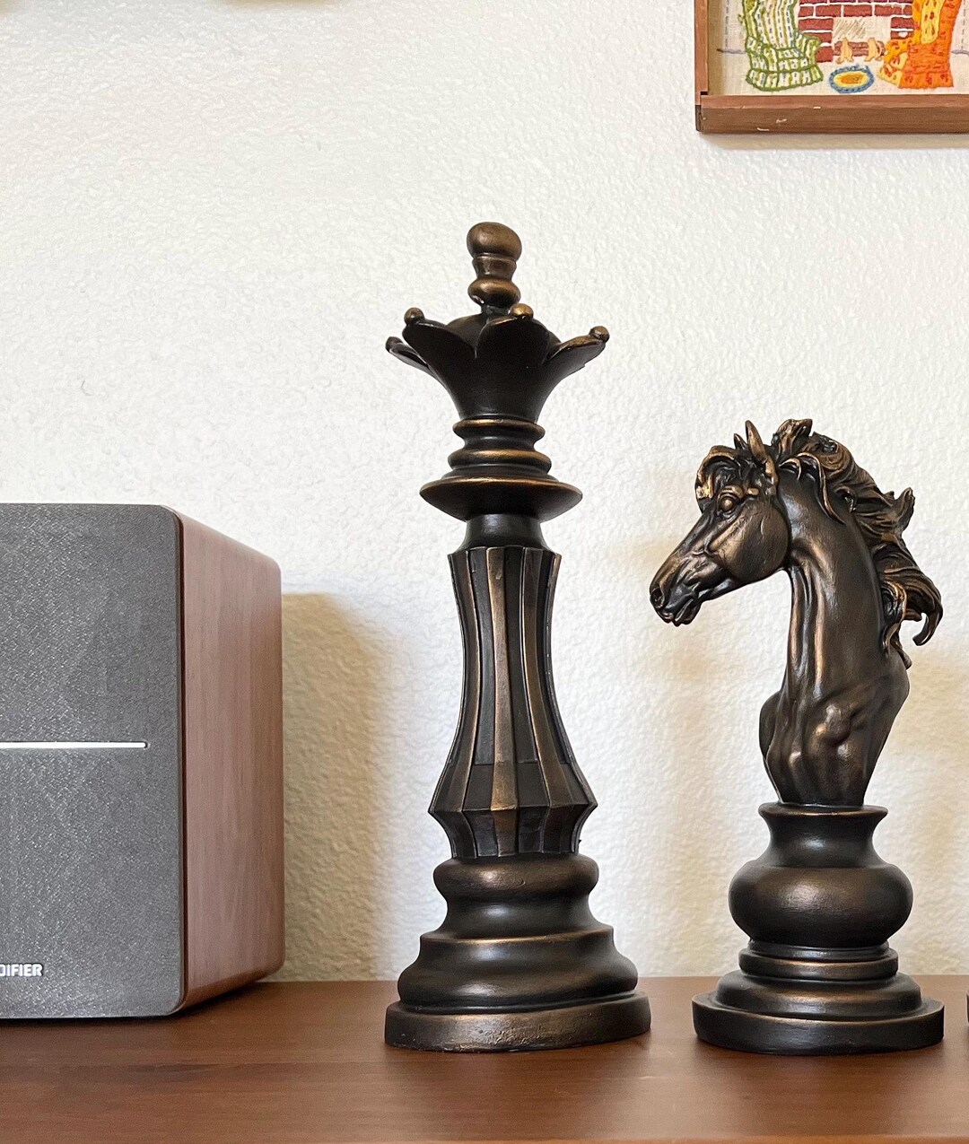 Exquisite Chess Statues| Set of 2| Knight, and Queen Sculptures - Etsy