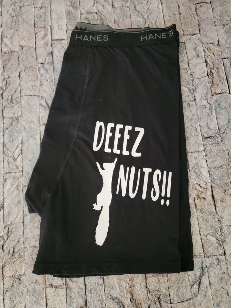 Deez Nuts Mens Funny Boxer Briefs Husband Boyfriend Gag Gift - Etsy