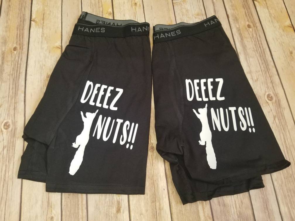 Deez Nuts Mens Funny Boxer Briefs Husband Boyfriend Gag Gift - Etsy
