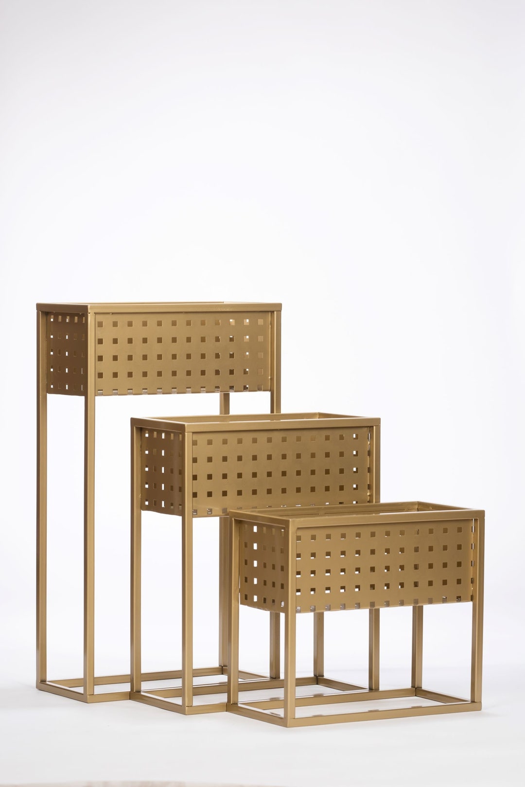 Modern Metal Steel Plant Box Flower Box Plant Rack Tall Plant Holder ...