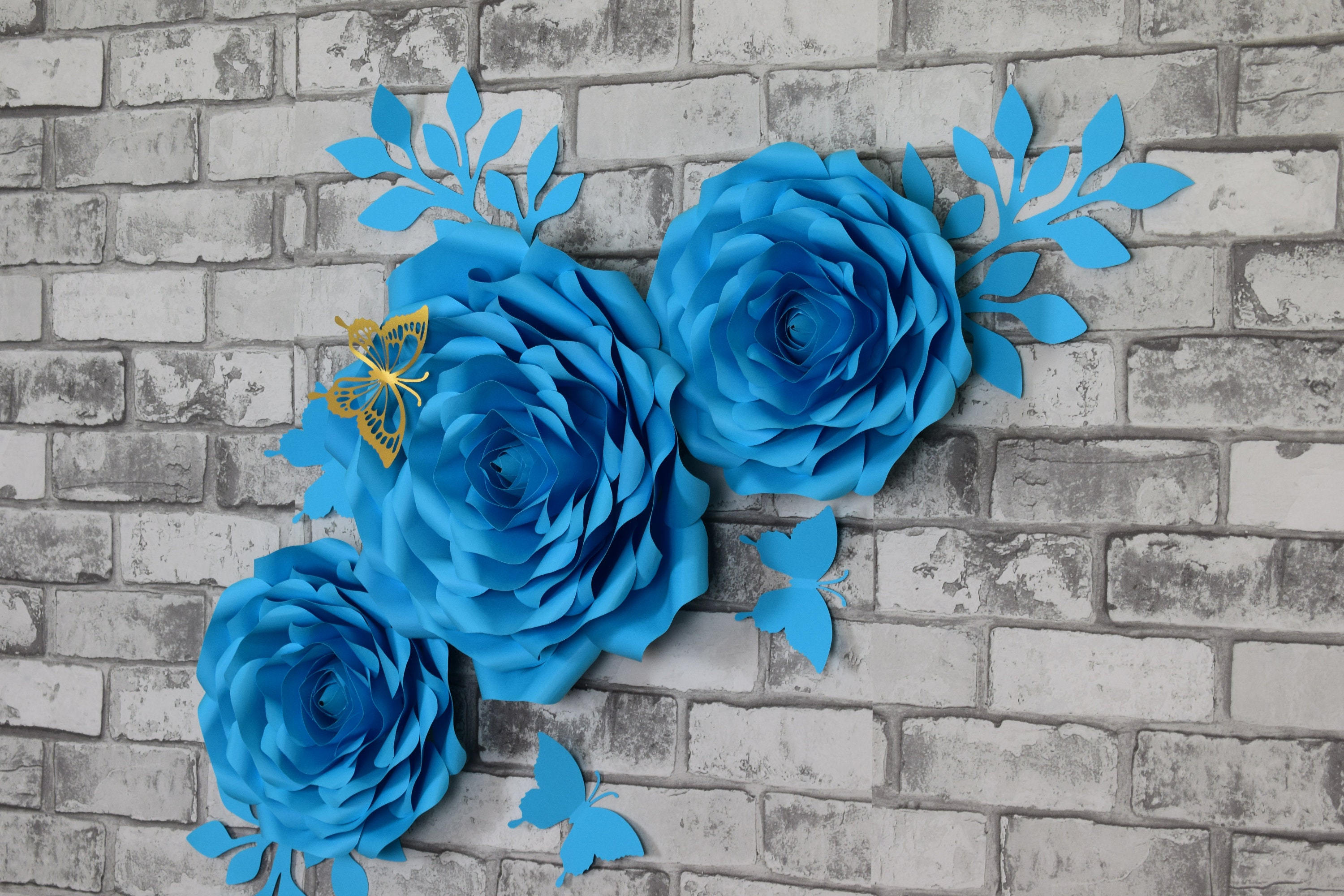 Paper Flowers Wall Decor 3D Chanel Flowers - Etsy