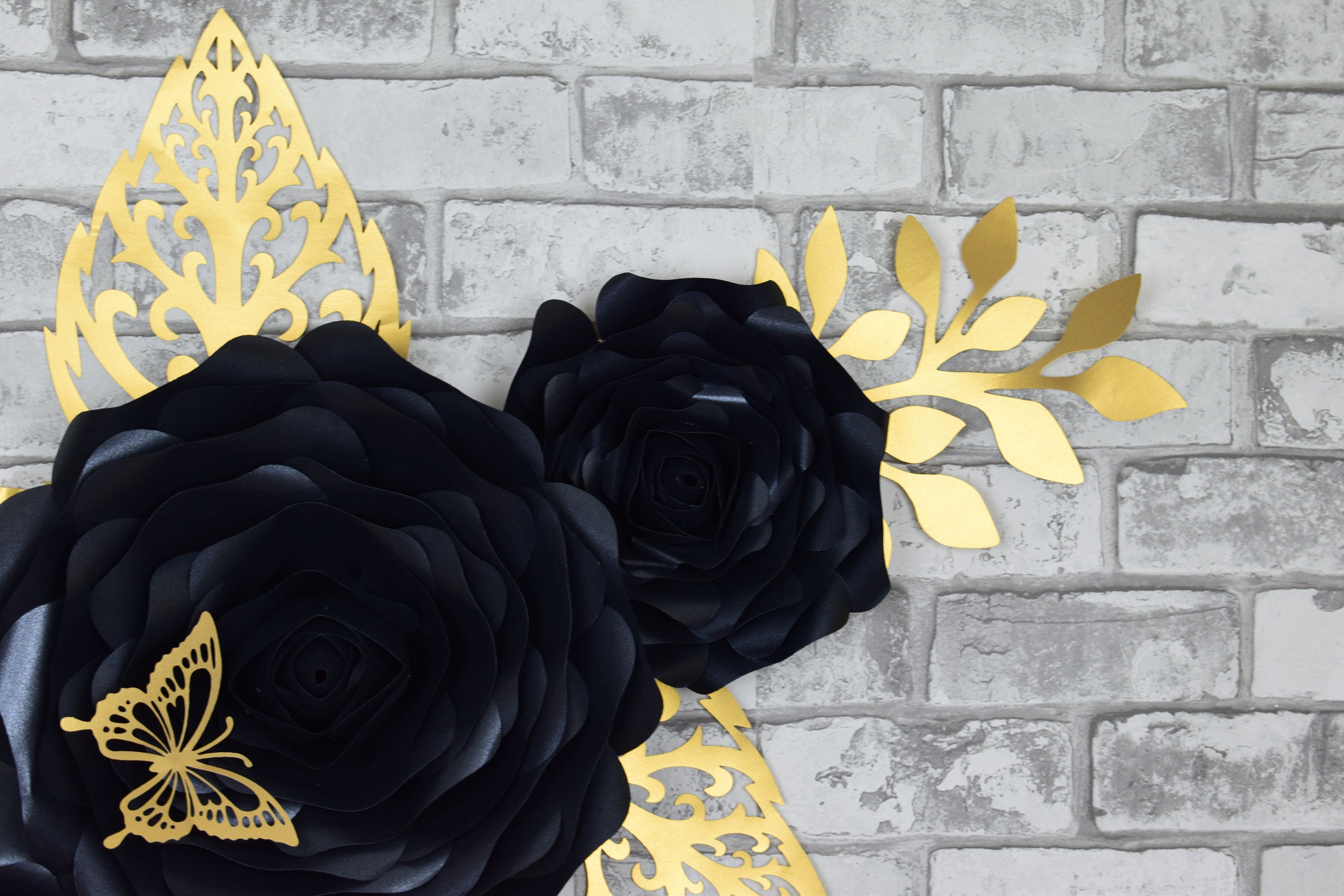 Paper Flowers Wall Decor 3D Chanel Flowers - Etsy