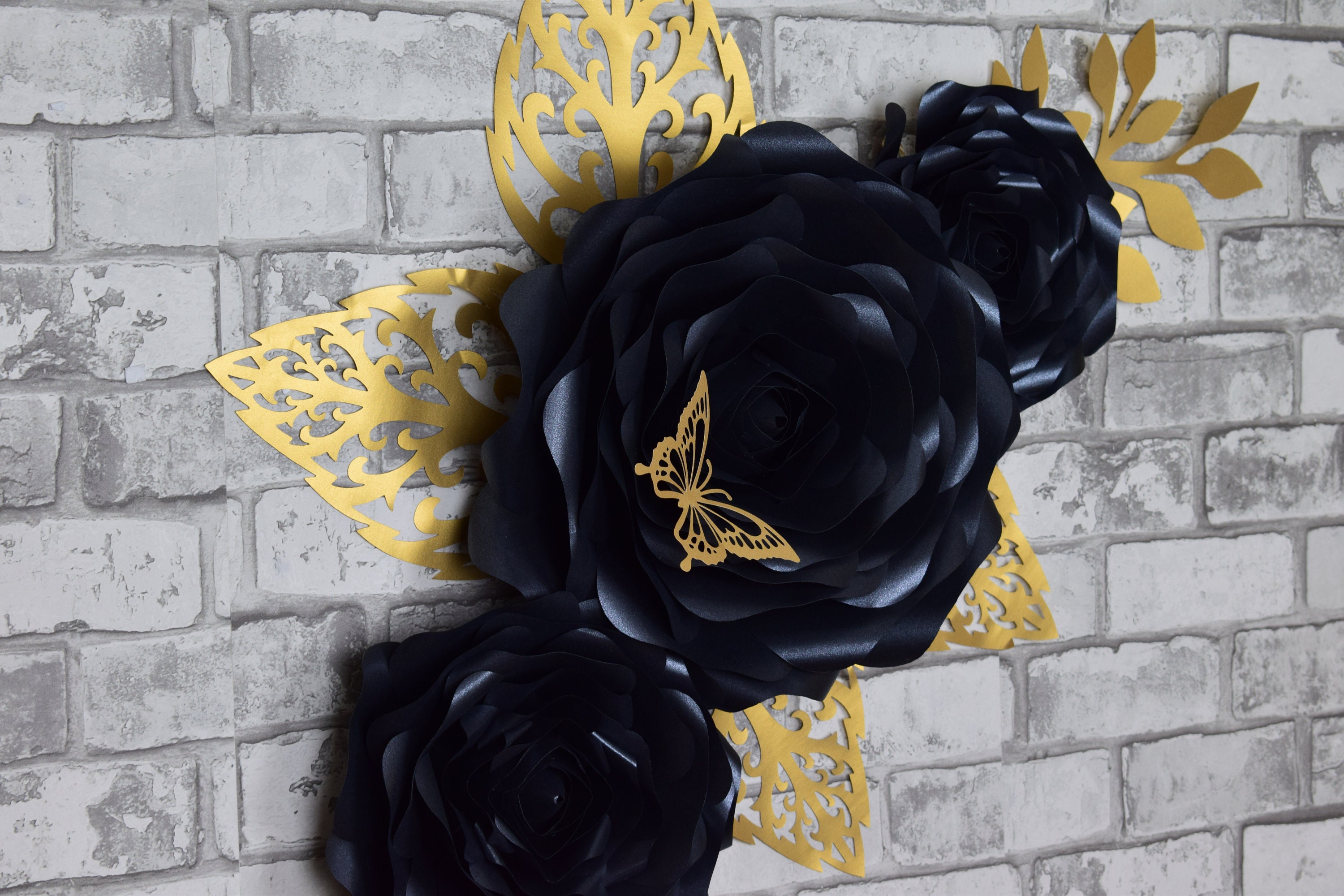 Paper Flowers Wall Decor 3D Chanel Flowers - Etsy