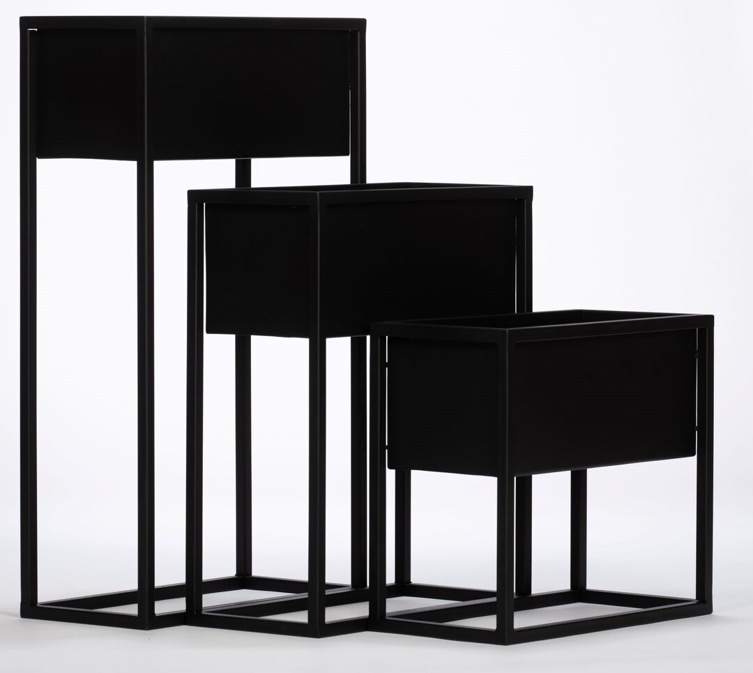 Modern Metal Steel Plant Box Flower Box Plant Rack Tall Plant Holder ...