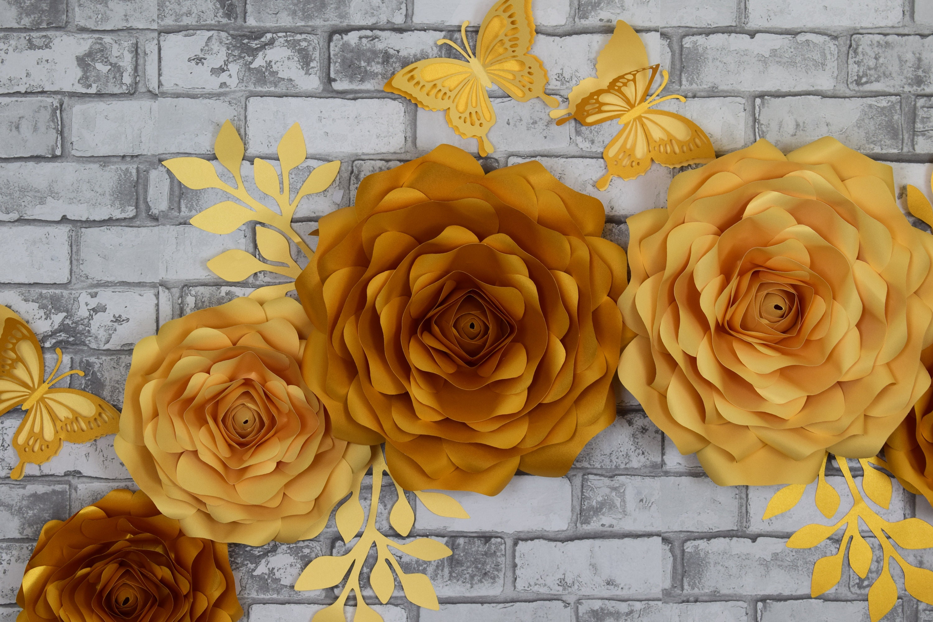 Paper Flowers Wall Decor 3D Chanel Flowers - Etsy