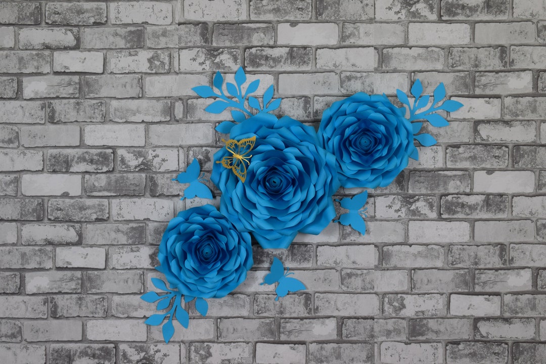 Paper Flowers Wall Decor 3D Chanel Flowers - Etsy