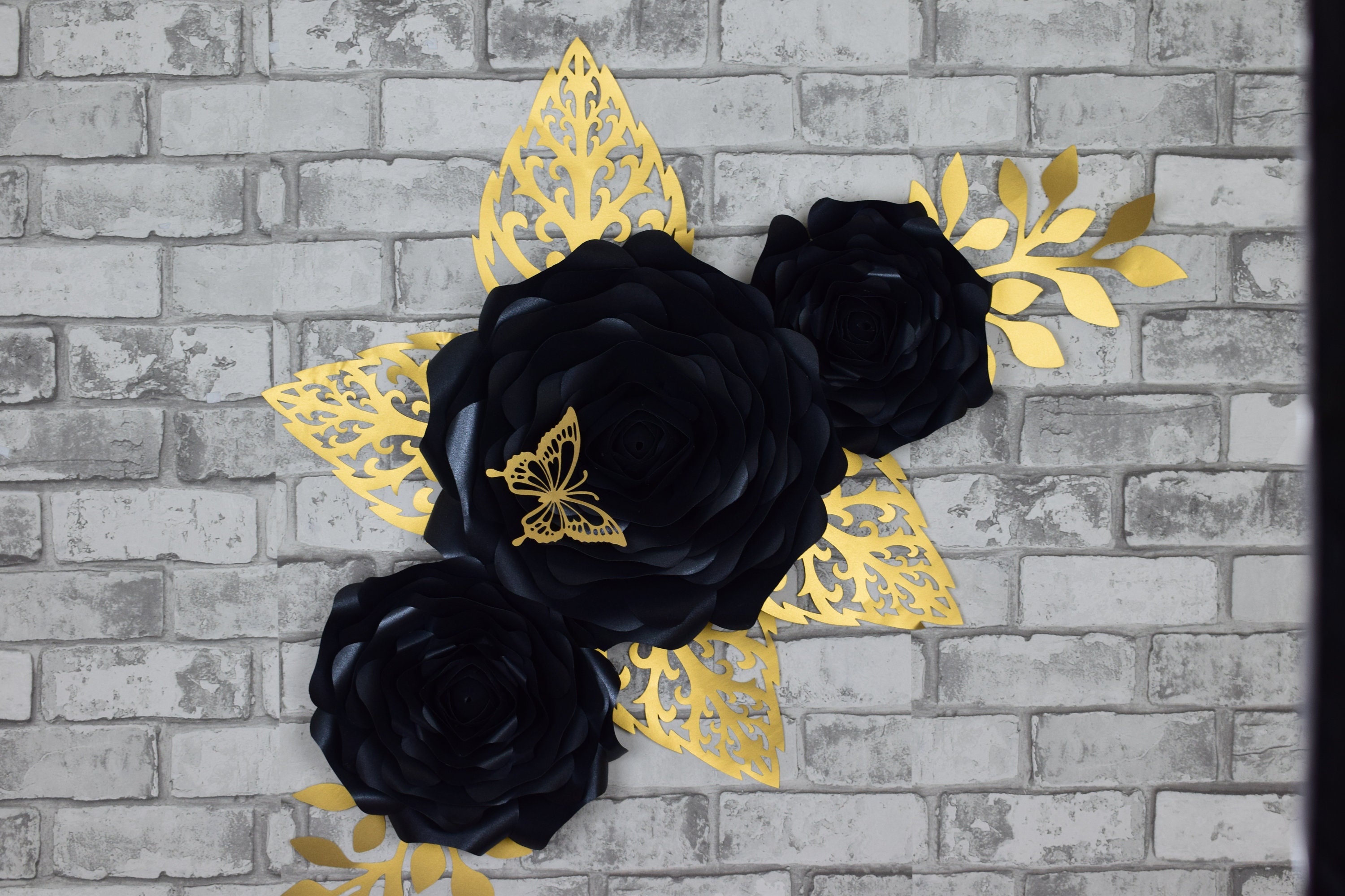 Paper Flowers Wall Decor 3D Chanel Flowers - Etsy