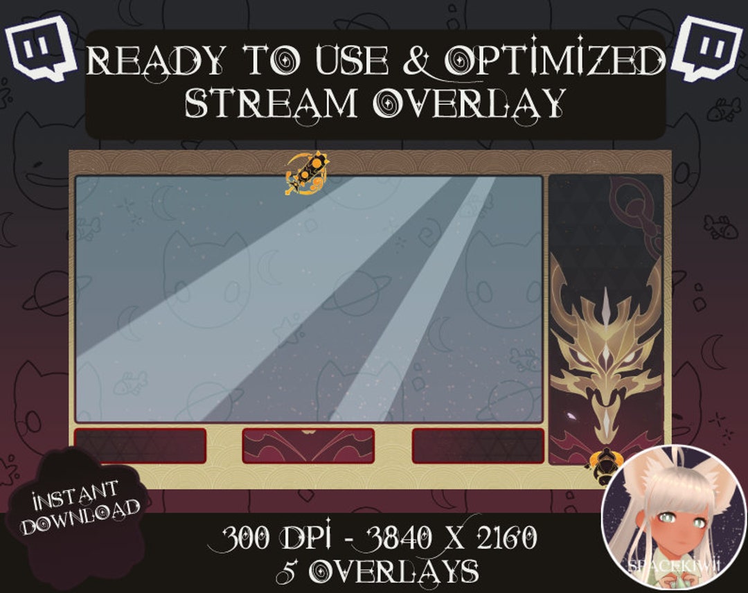 Twitch Arataki Itto Cute Stream Overlay - Streamer Graphics - Kawaii ...