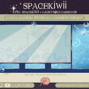 Twitch Layla Cute Stream Overlay Streamer Graphics Kawaii Streamer ...