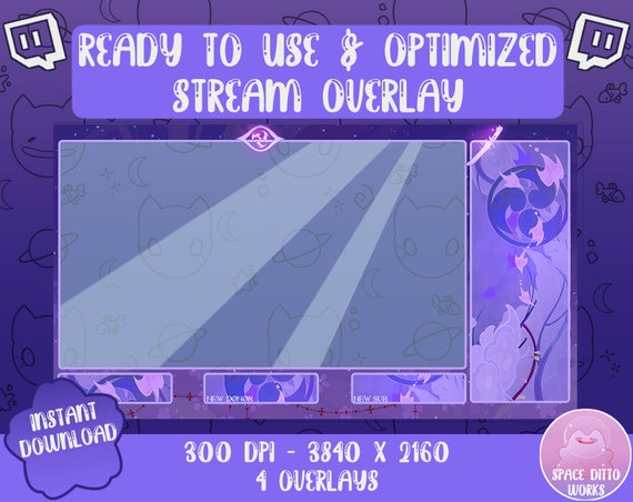 Twitch Raiden Shogun Cute Stream Overlay Streamer Graphics | Etsy Twitch Raiden Shogun Cute Stream Overlay Streamer Graphics | Etsy