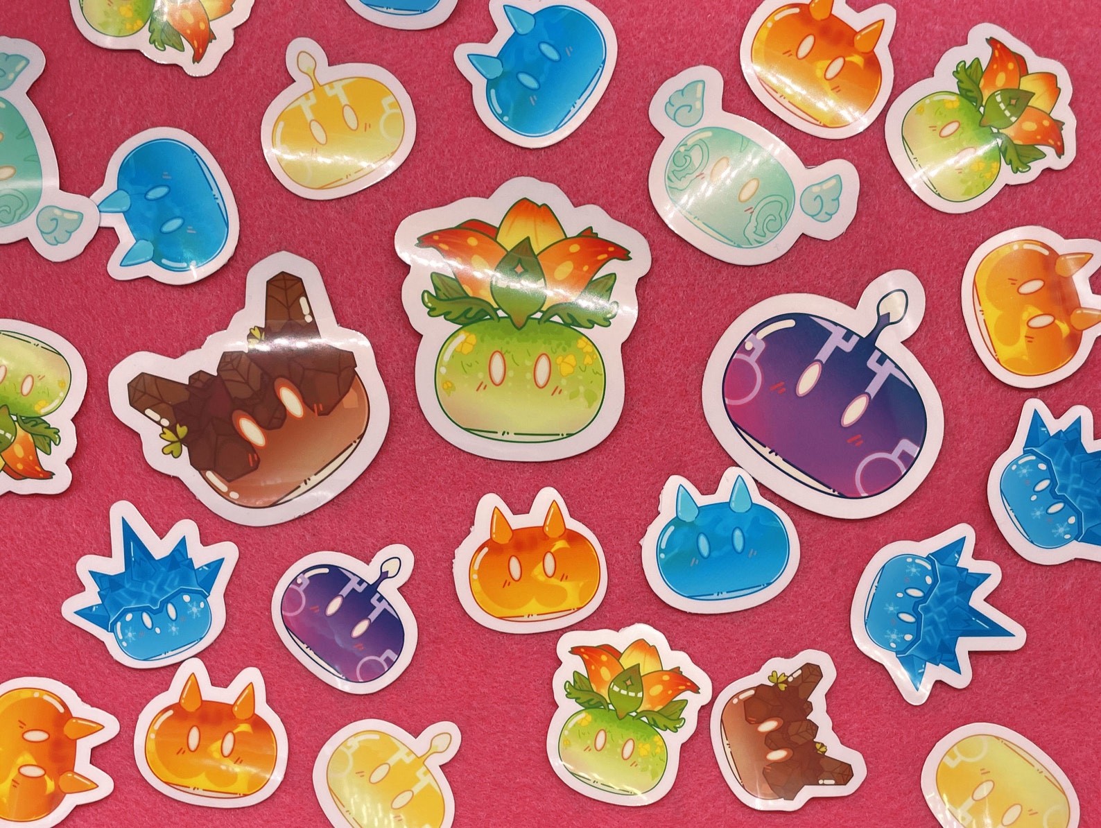 Blush Slime Vinyl Sticker Cute Slime Decal Waterproof | Etsy