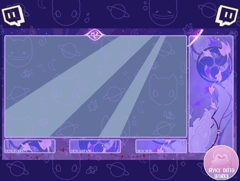 Twitch Raiden Shogun Cute Stream Overlay Streamer Graphics | Etsy Twitch Raiden Shogun Cute Stream Overlay Streamer Graphics | Etsy
