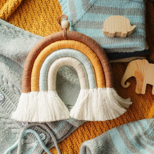 Deer Macrame Rainbow Macrame Wall Hanging Macrame Animals | Etsy