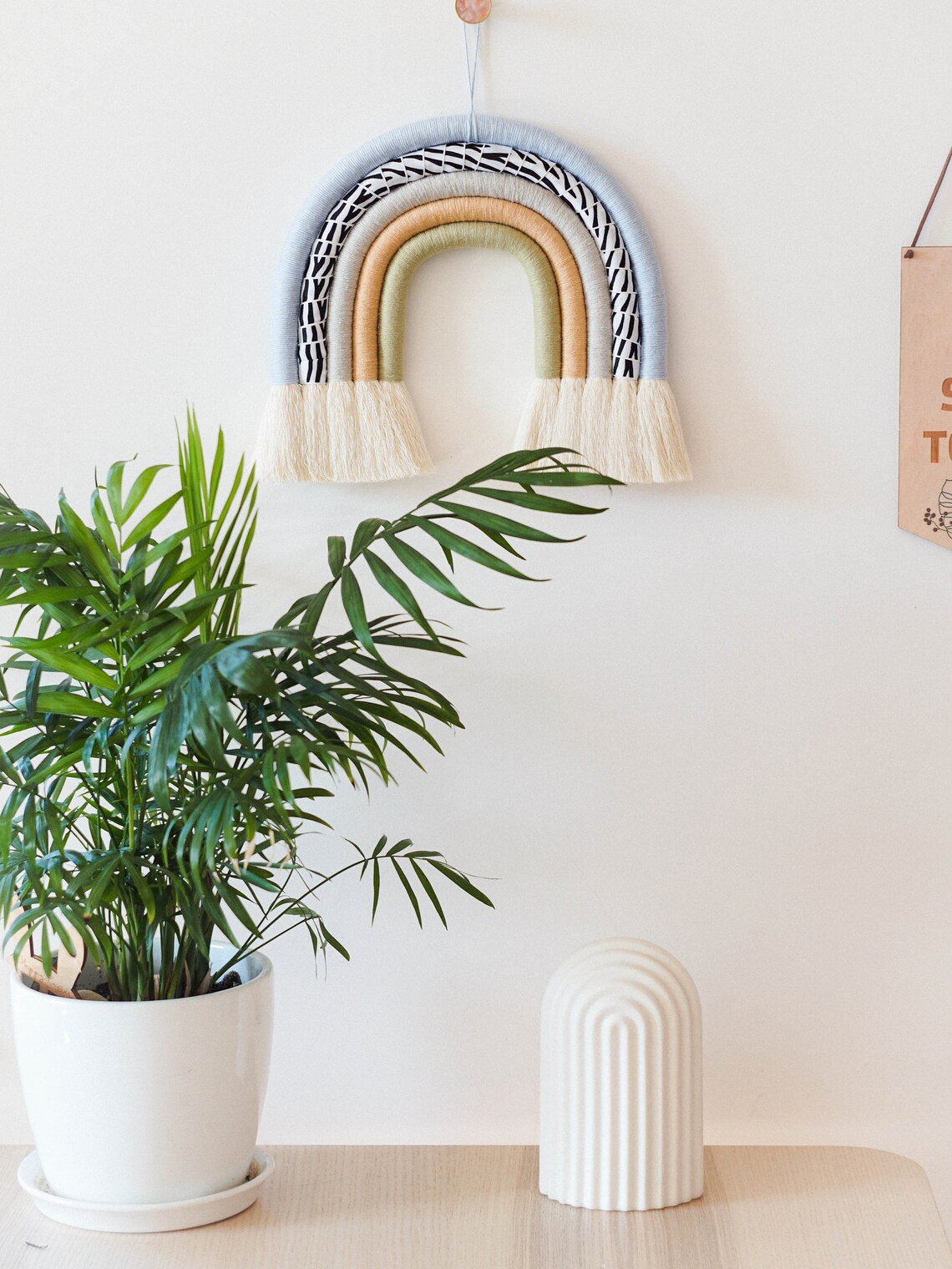 Giraffe Safari Macrame Rainbow Wall Hanging Zebra Safari Wall | Etsy