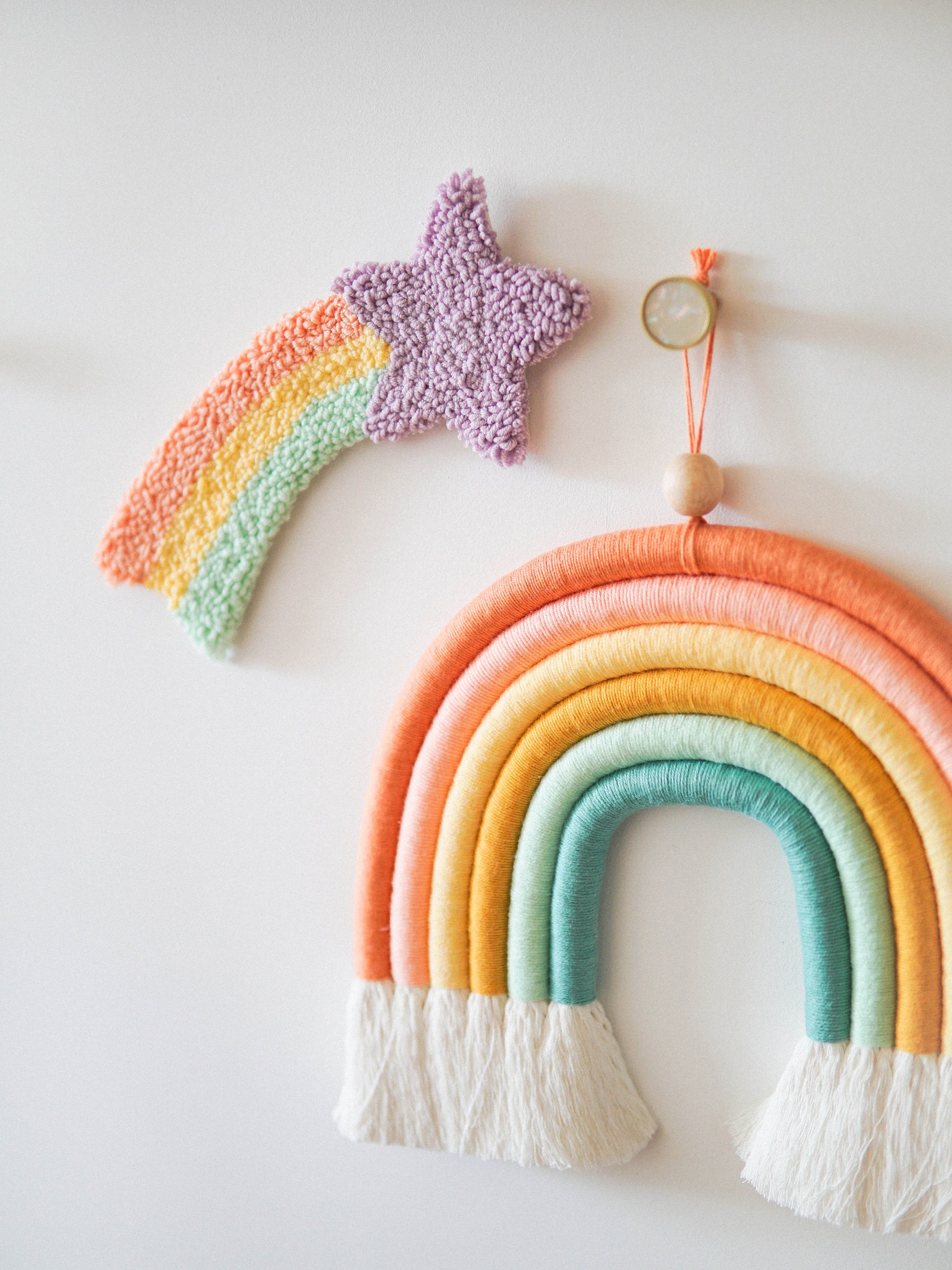 Punch Needle Shooting Star Wall Hanging Tufted Mini Rug - Etsy