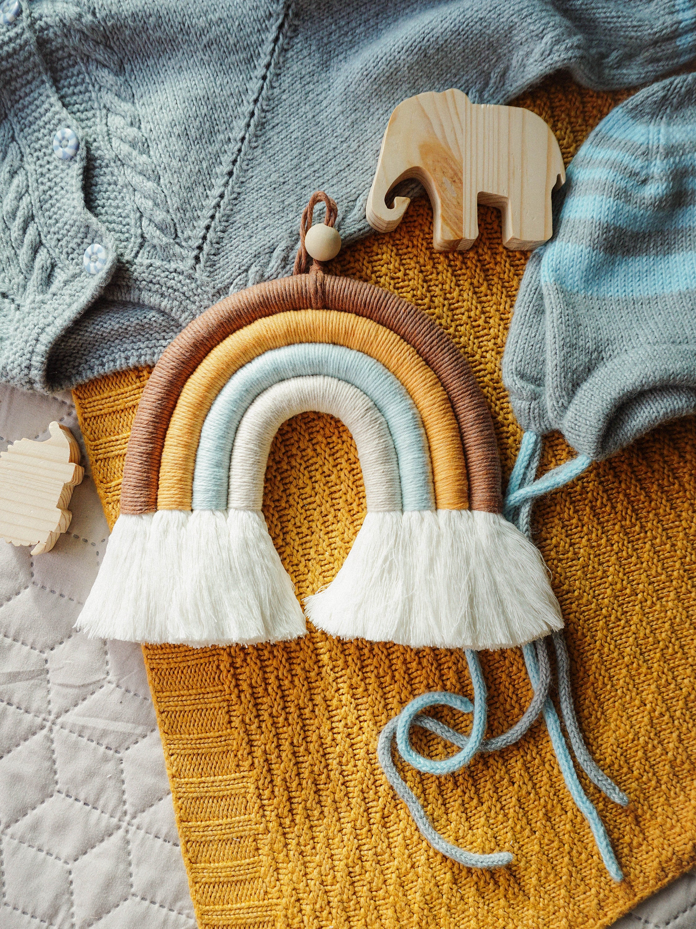 Autumn Forest Medium Macrame Rainbow Wall Hanging Nature - Etsy