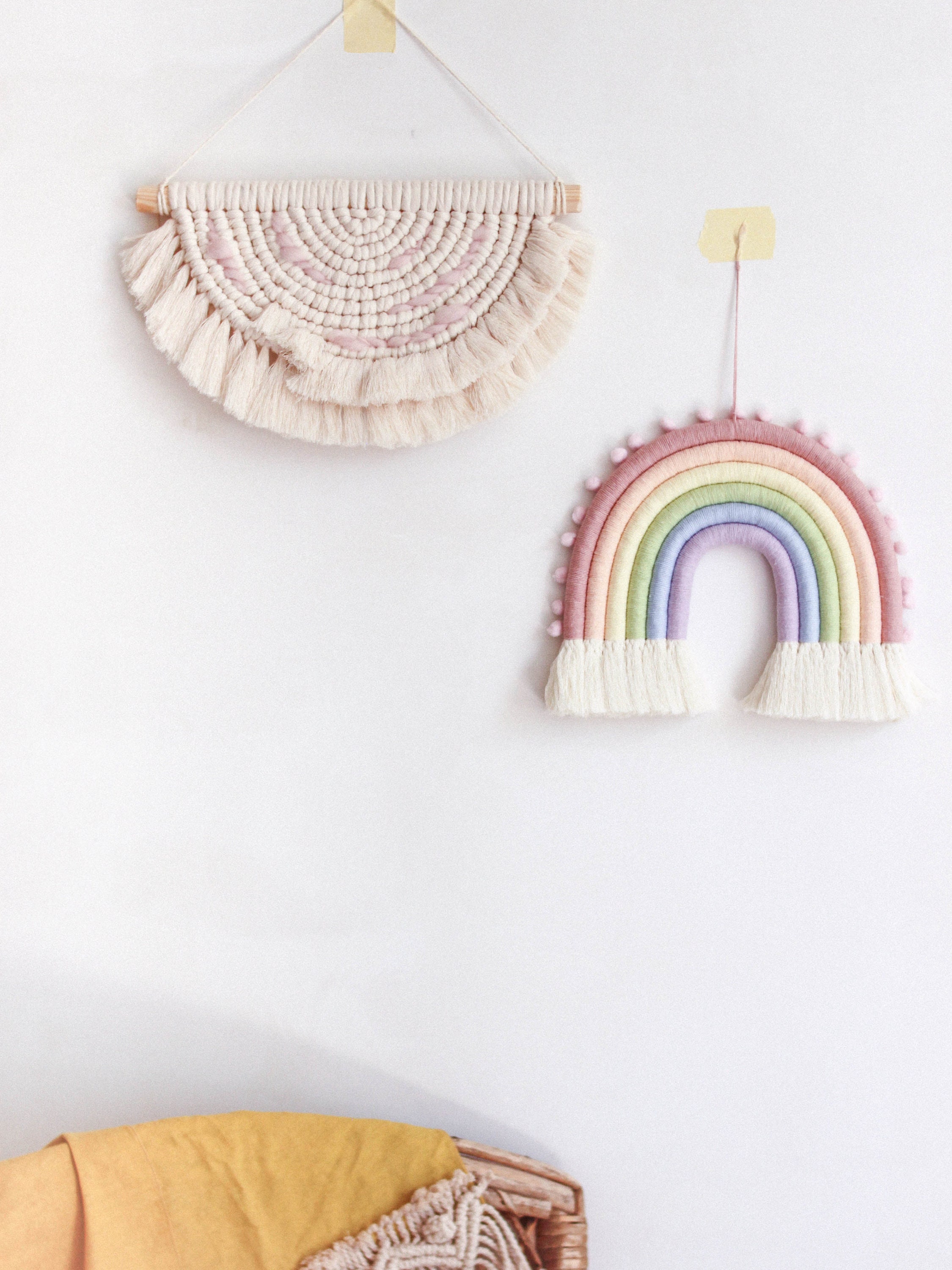 Half Circle Macrame Wall Hanging Nursery Wall Decor Small | Etsy