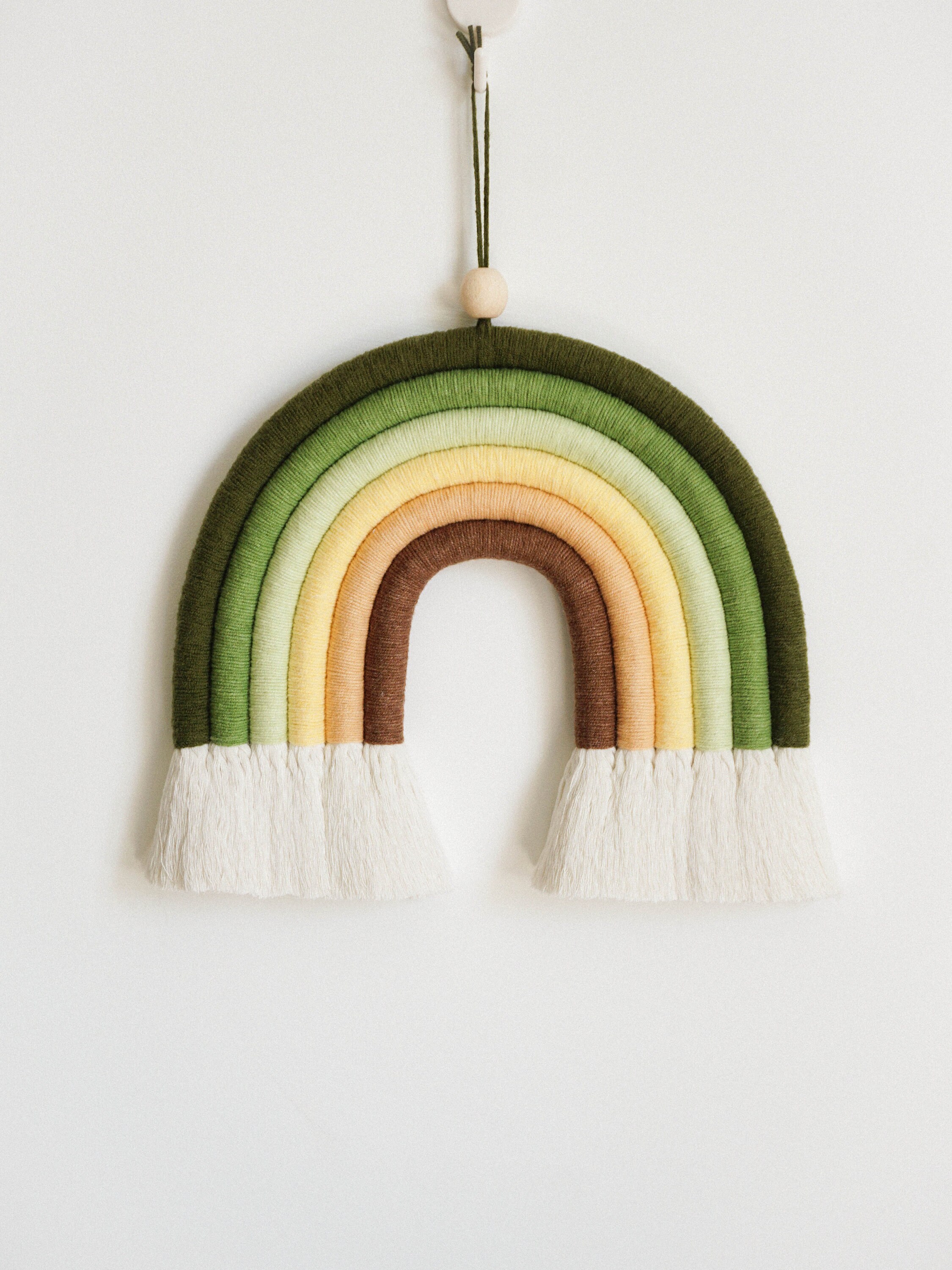 Safari Colors Macrame Rainbow Wall Hanging Fiber Rainbow Wall | Etsy
