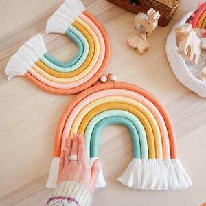 Retro Colors Macrame Rainbow Wall Hanging Fiber Rainbow | Etsy