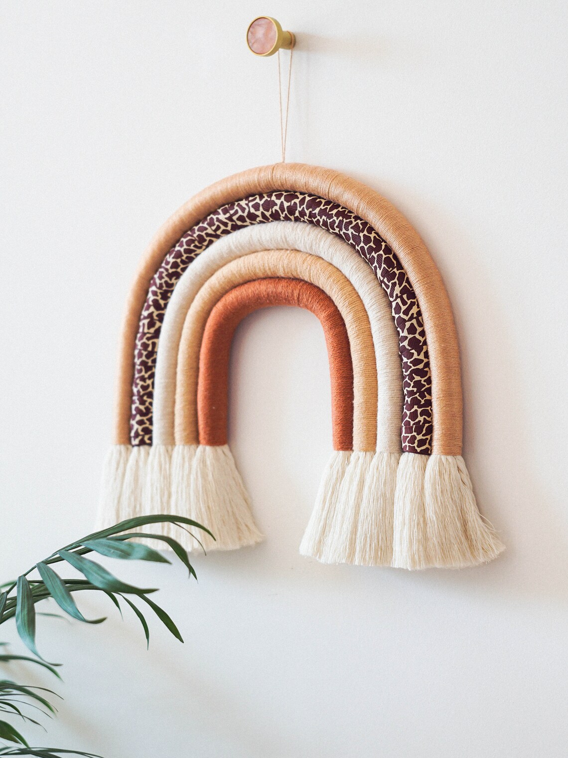 Giraffe Safari Macrame Rainbow Wall Hanging Zebra Safari Wall | Etsy