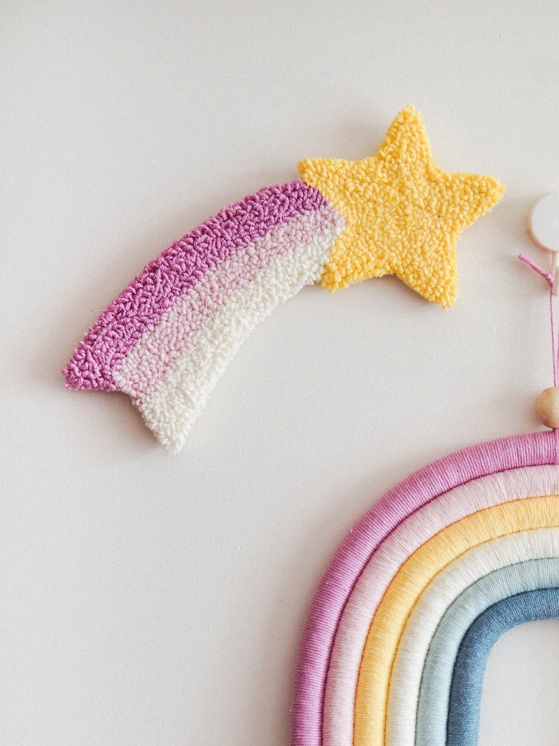 Punch Needle Shooting Star Rug, Tufted Nursery Wall Decor - Etsy