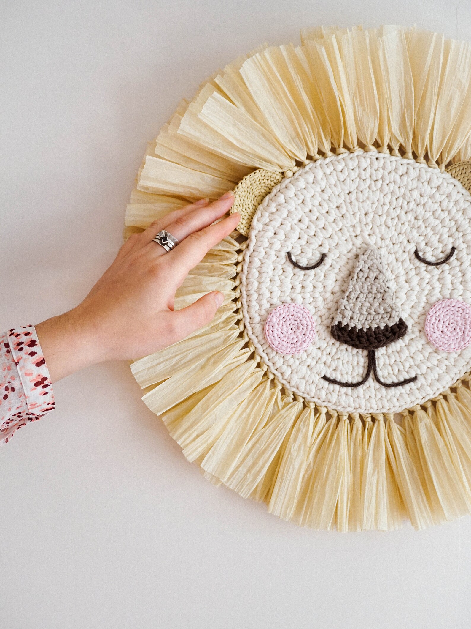 Lion Face Raffia Wall Hanging Safari Jungle Theme Nursery - Etsy