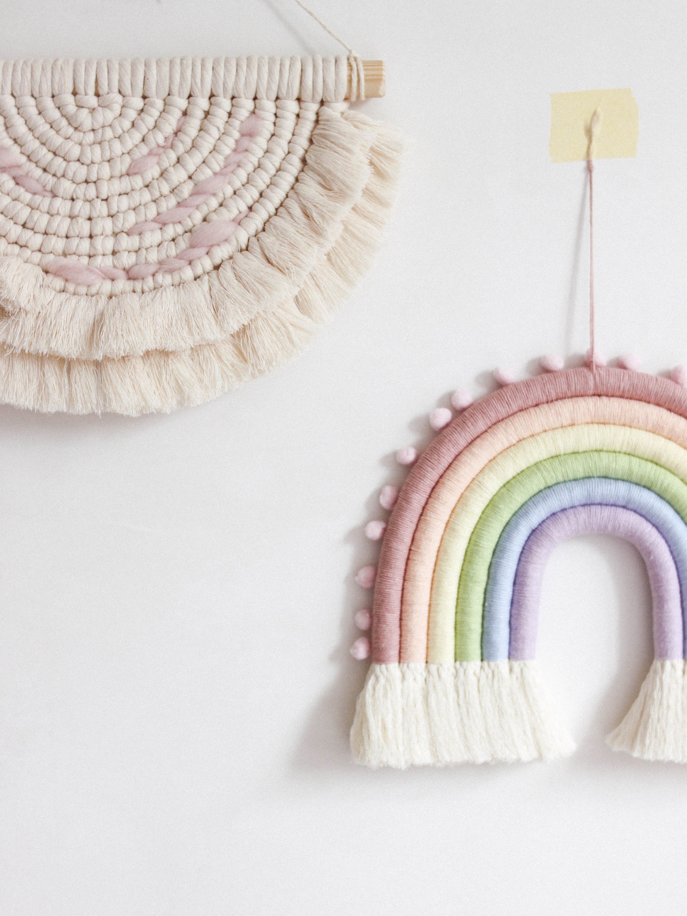 Half Circle Macrame Wall Hanging Nursery Wall Decor Small | Etsy