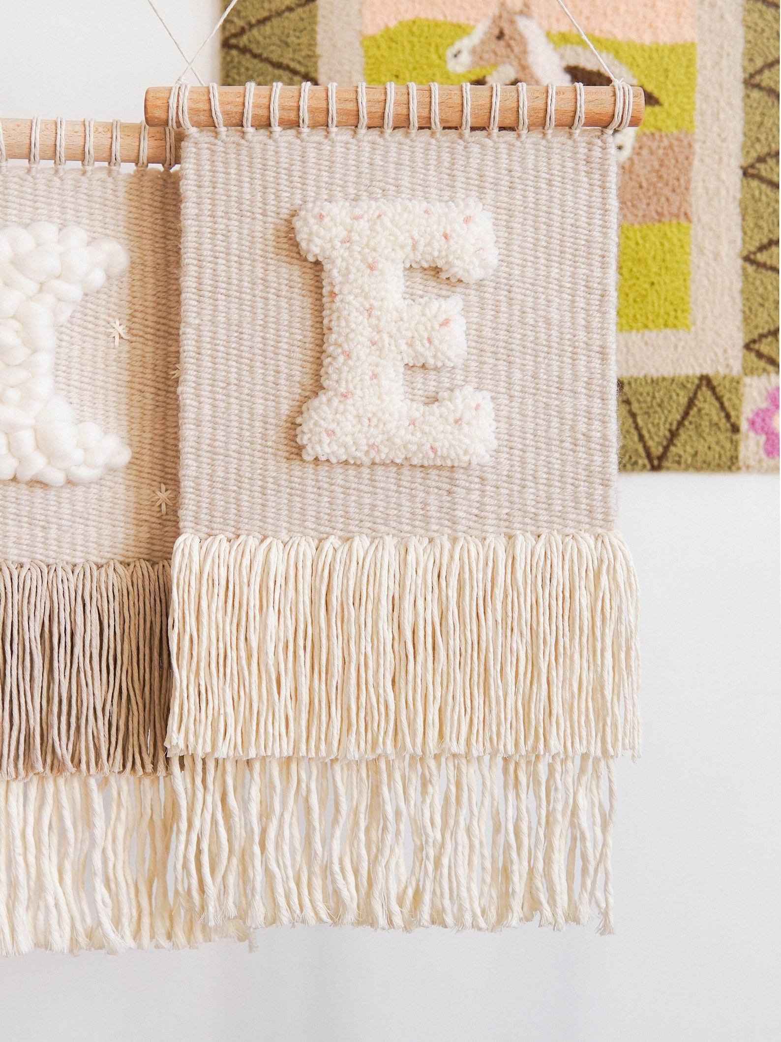 Personalised Initial Woven Wall Hanging, Custom Letter Nursery Decor ...