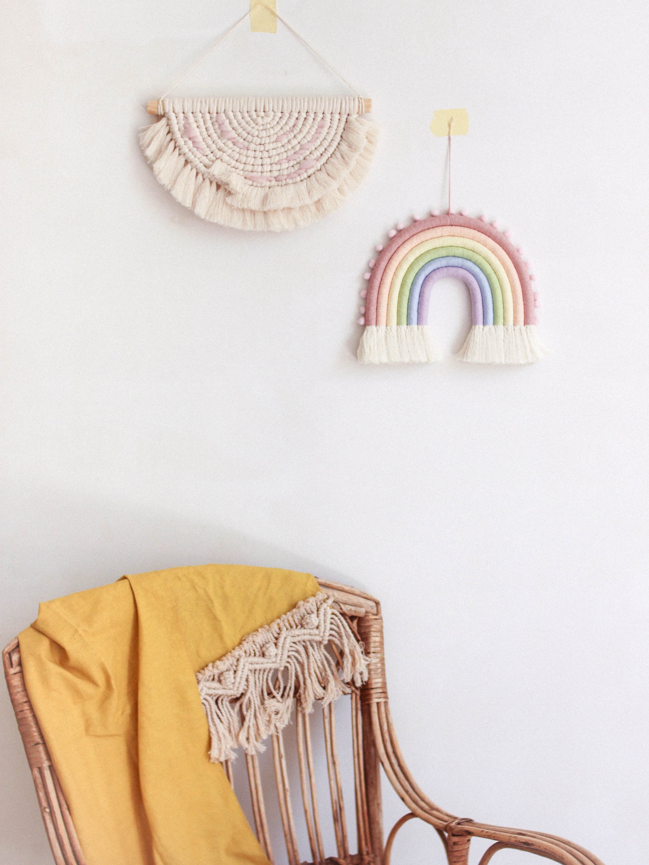 Half Circle Macrame Wall Hanging Nursery Wall Decor Small | Etsy