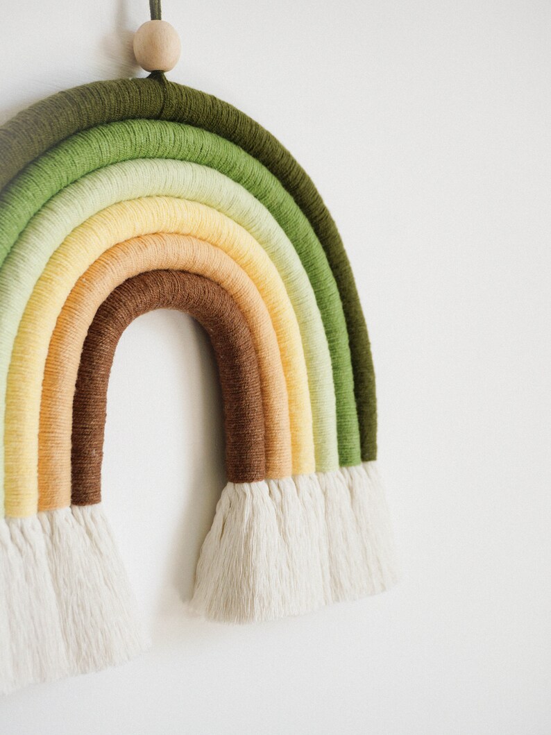 Safari Colors Macrame Rainbow Wall Hanging Fiber Rainbow Wall | Etsy