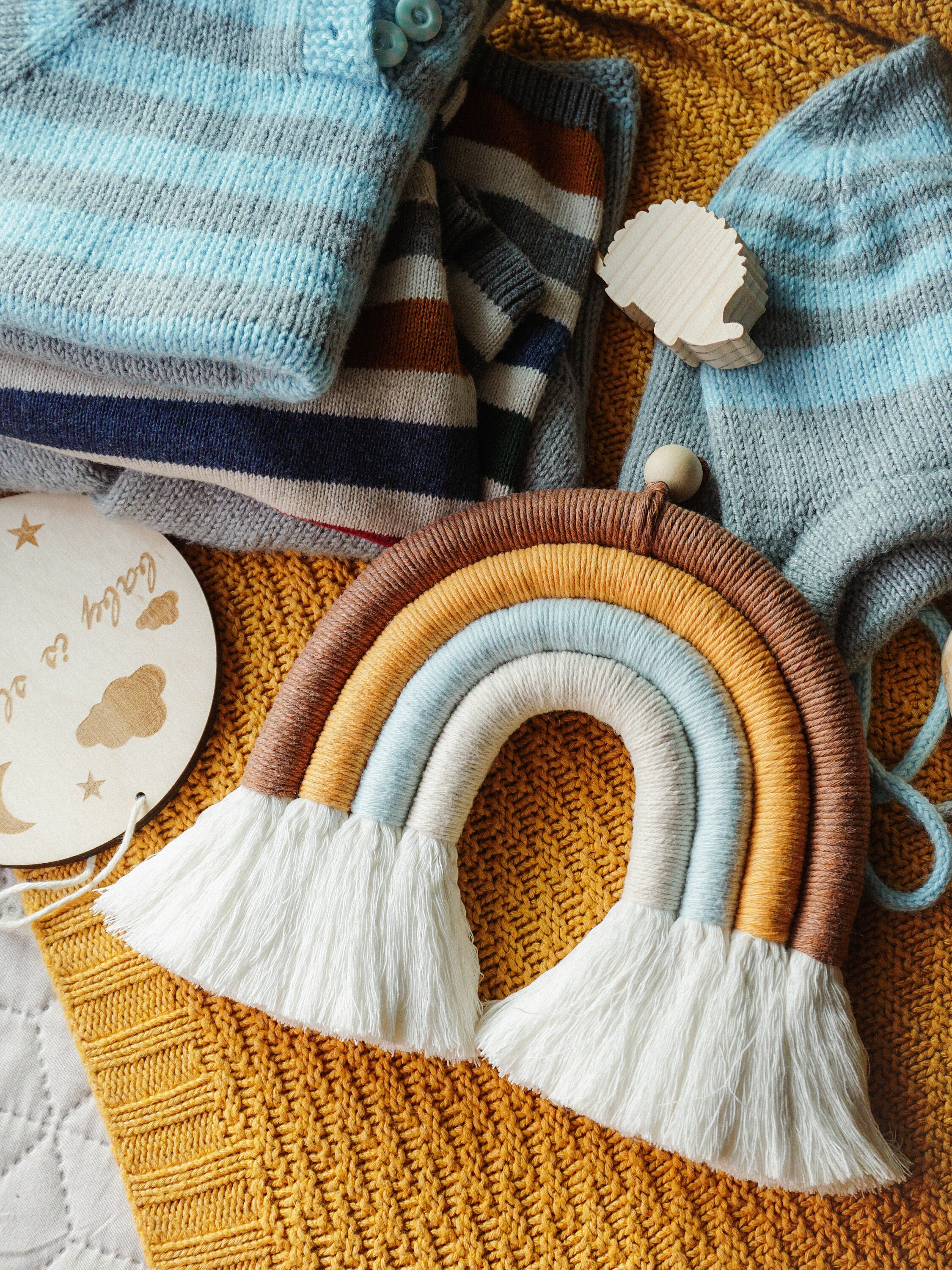 Autumn Forest Medium Macrame Rainbow Wall Hanging Nature - Etsy