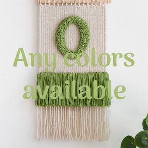 Personalised Initial Woven Wall Hanging, Custom Letter Nursery Decor ...