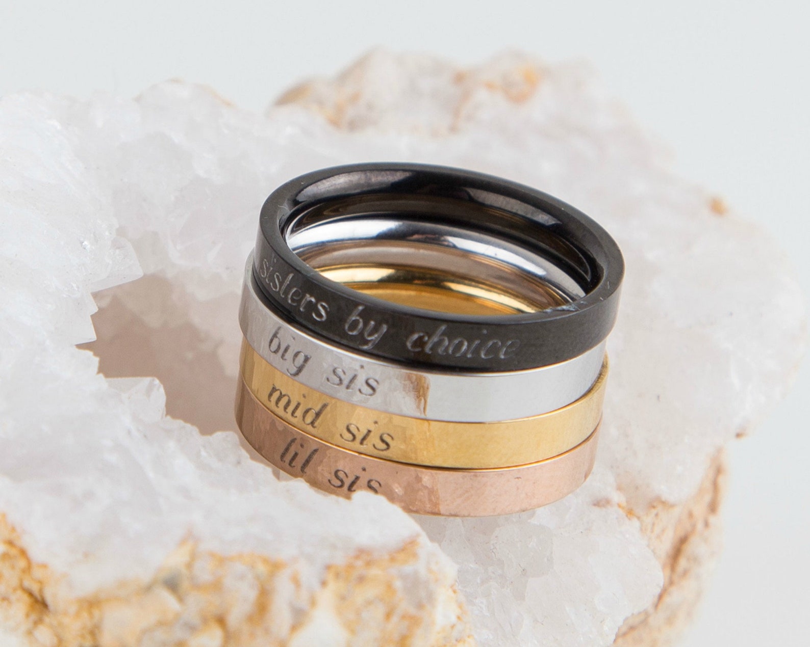 Sister Ring Set Little Sister Big Sister Ring Middle Sister | Etsy