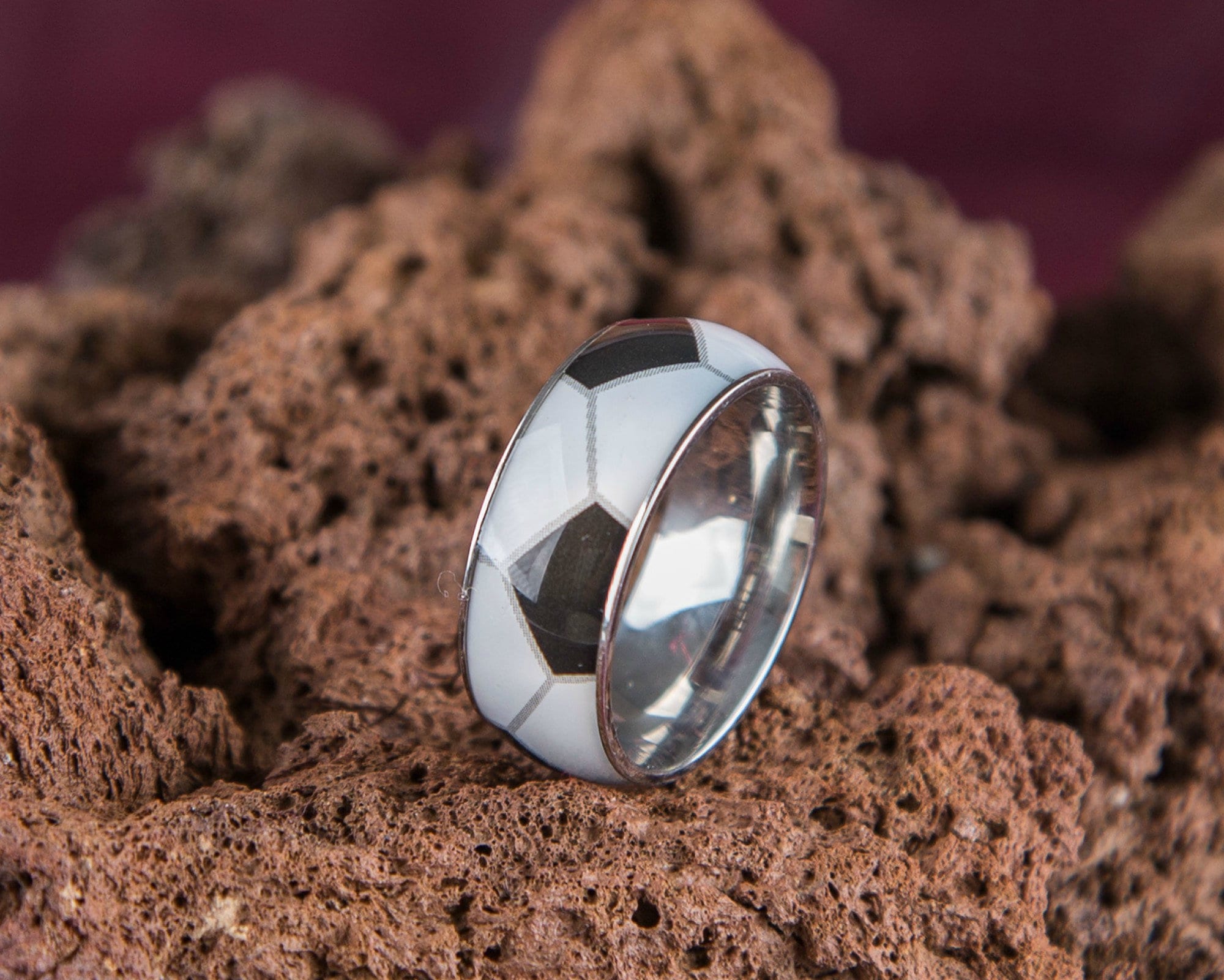 Football Ring for Men Personalized Football Soccer Gift Wide - Etsy