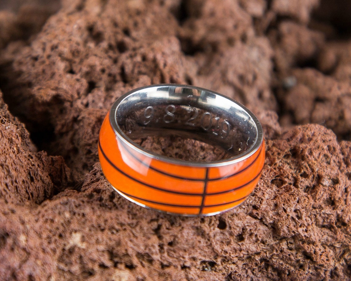 Basketball Ring for Men Personalized Basketball Gift Sports | Etsy