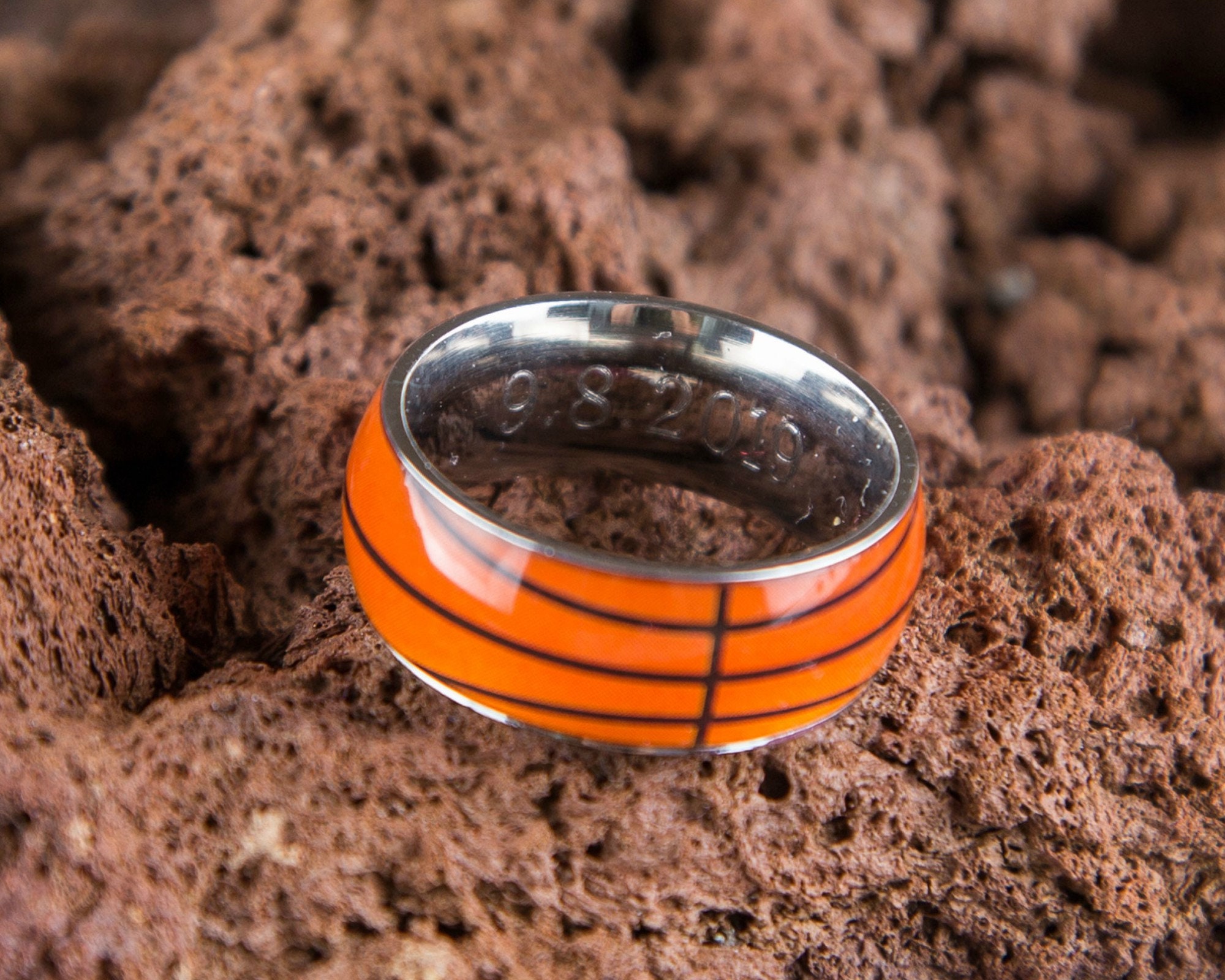 Basketball Ring for Men Personalized Basketball Gift Sports | Etsy