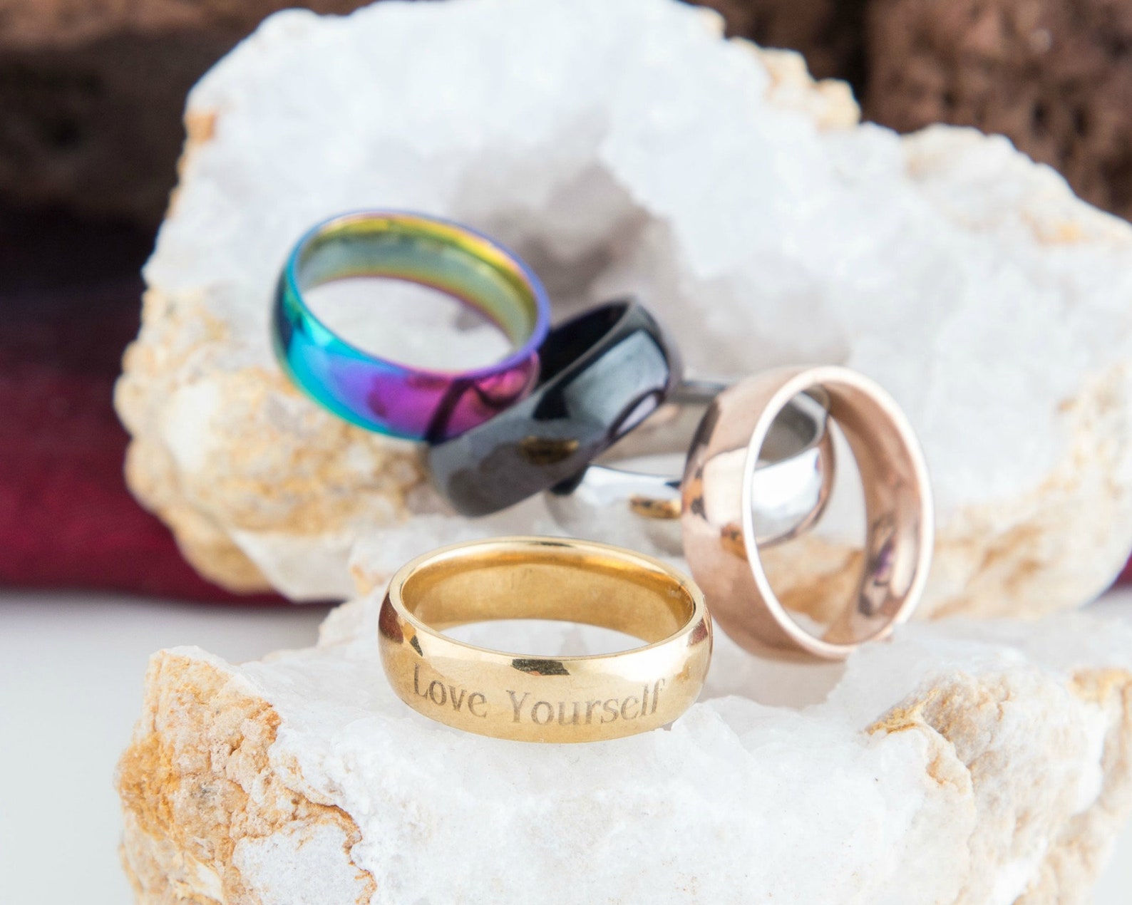 Love Yourself Ring Engraved Self Love Ring Gift Love Warrior | Etsy