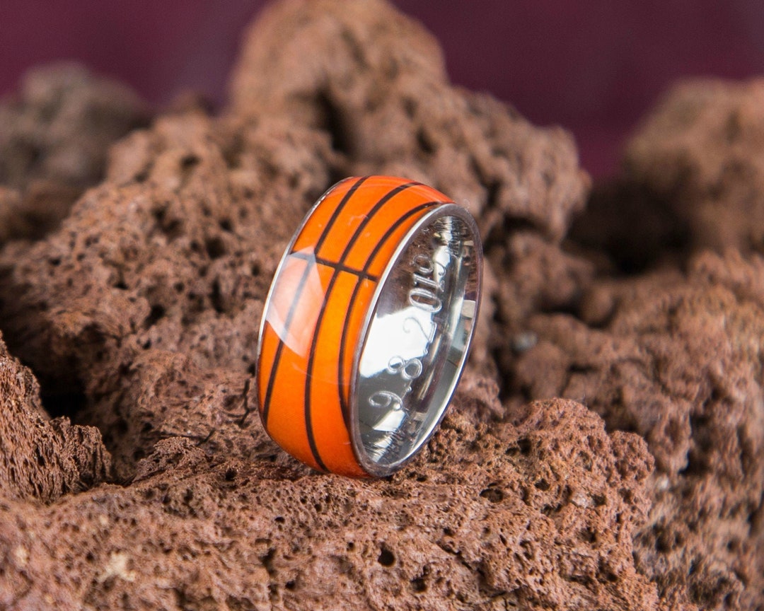 Basketball Ring for Men, Personalized Basketball Gift, Sports Team Ring ...