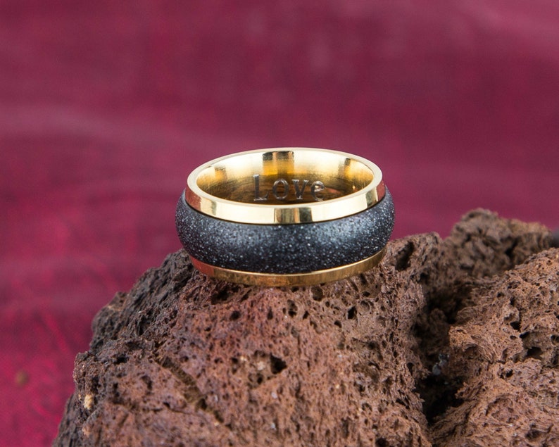 Custom Engraved Spinner Fidget Ring Personalized Gift Frosty | Etsy