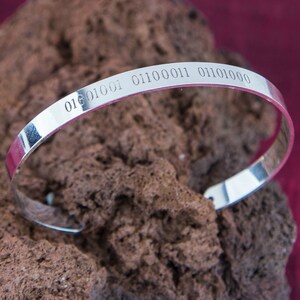 Binary Bracelet, Binary Gift, Nerdy Geeky Gift, Computer Code Gift ...