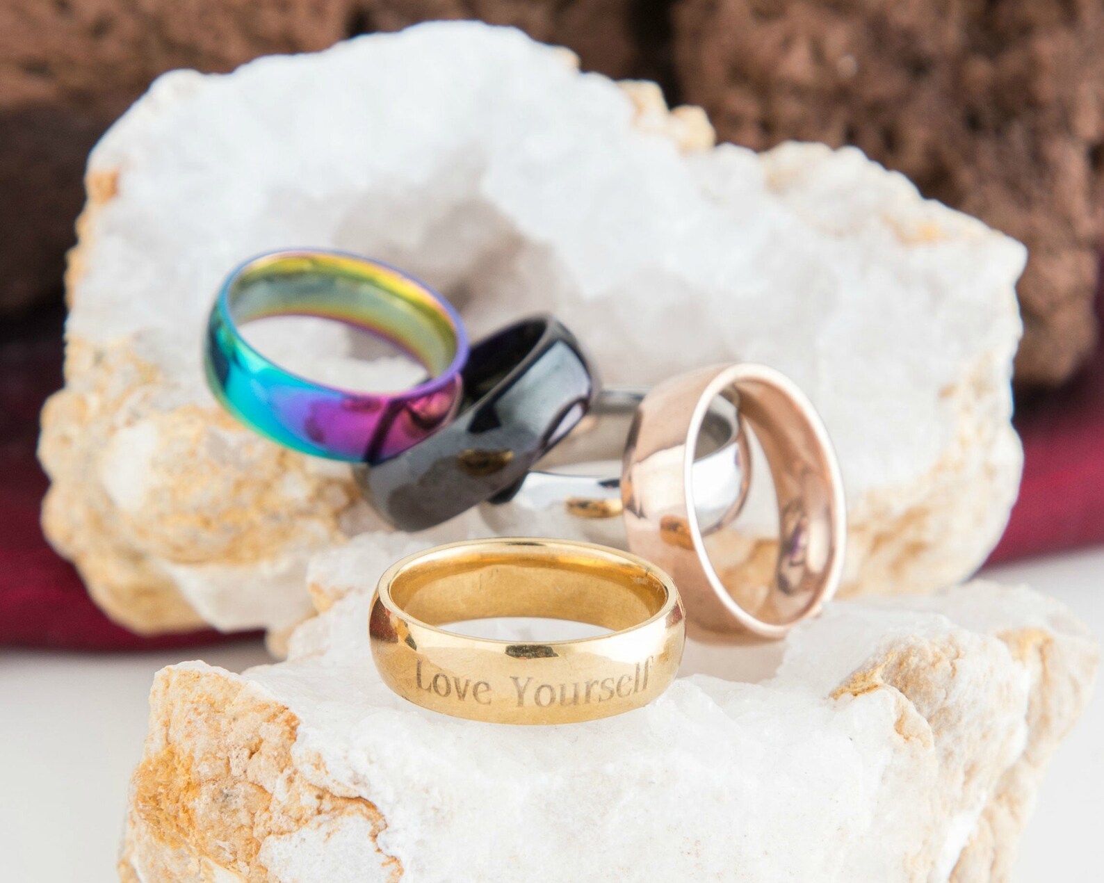 Love Yourself Ring Engraved Self Love Ring Gift Love Warrior | Etsy