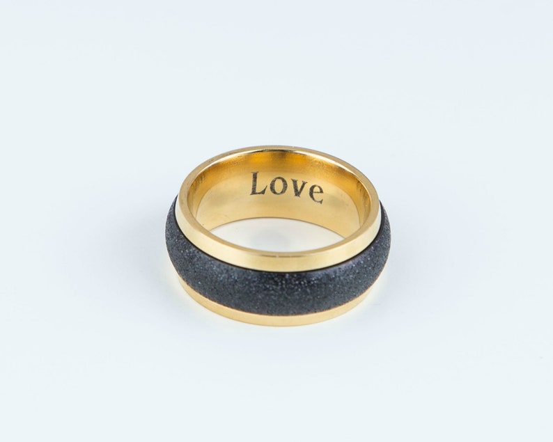 Custom Engraved Spinner Fidget Ring Personalized Gift Frosty | Etsy