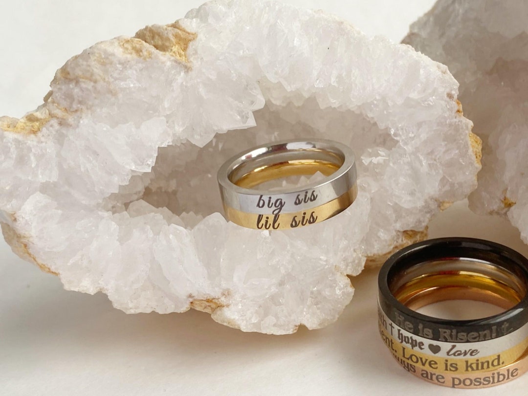 Sister Ring Set, Little Sister, Big Sister Ring, Middle Sister Ring ...