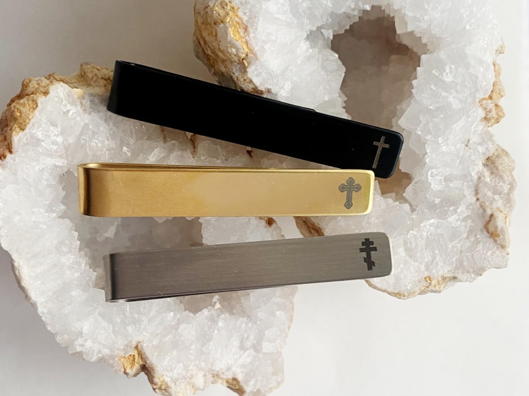 Cross Tie Clip, Baptism Gift, Christian Cross Tie Clip, Communion Gift ...