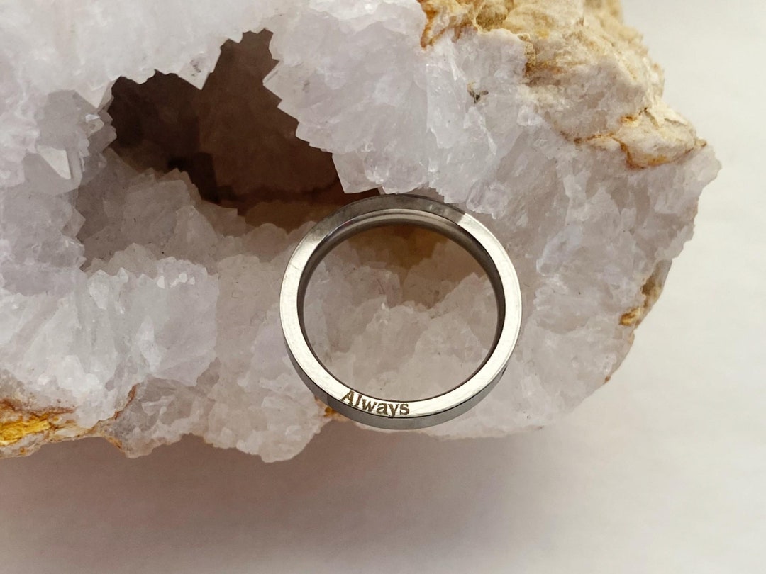 Secret Message Ring, Side of Ring Engraving, Personalized Hidden ...