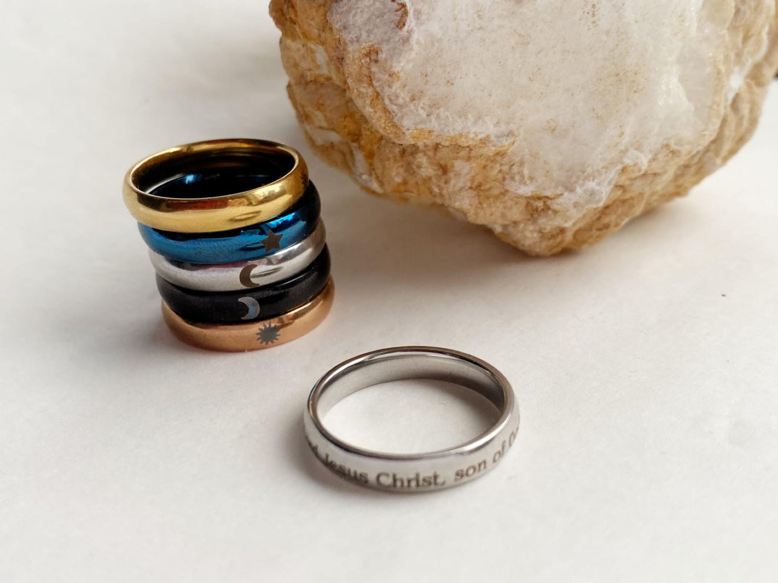The Jesus Prayer Ring, Religious Jewelry, Christian Orthodox Prayer ...