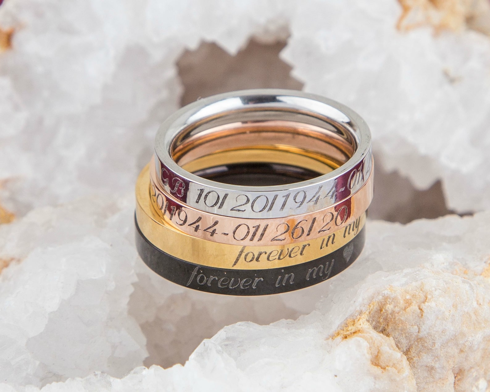 Personalized Memorial Ring, Custom Name Date Ring, Memorial Thin Ring ...